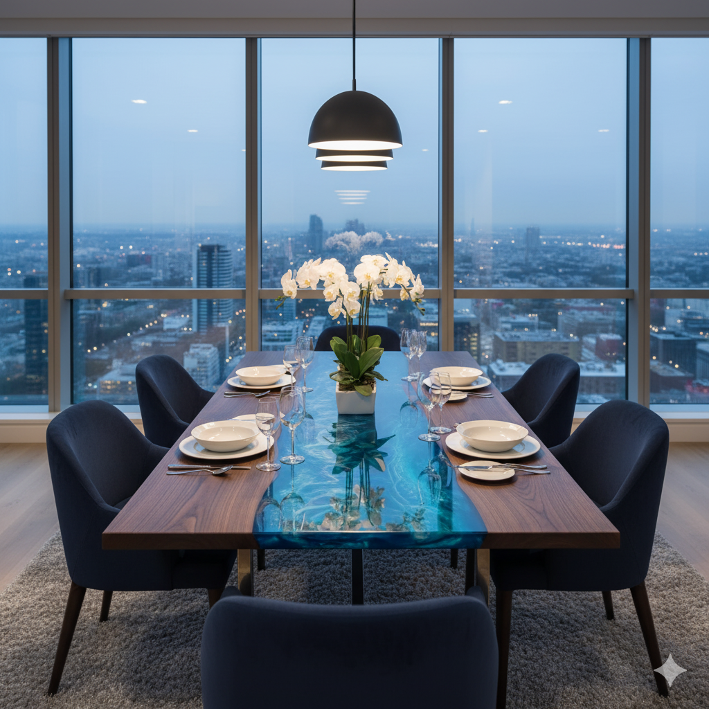 Luxury Dining Spaces: Epoxy Tables as Statement Pieces – MH